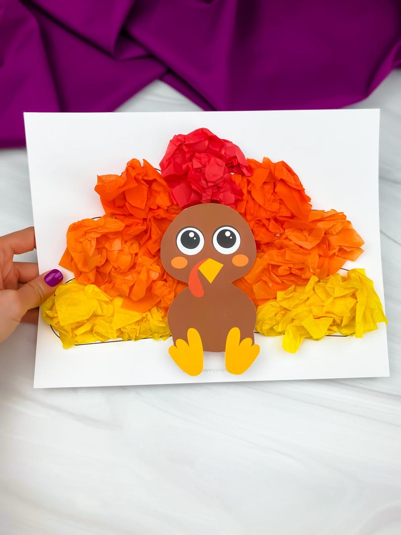 Build A Turkey Craft Template for Kids | Printable Thanksgiving Fine ...