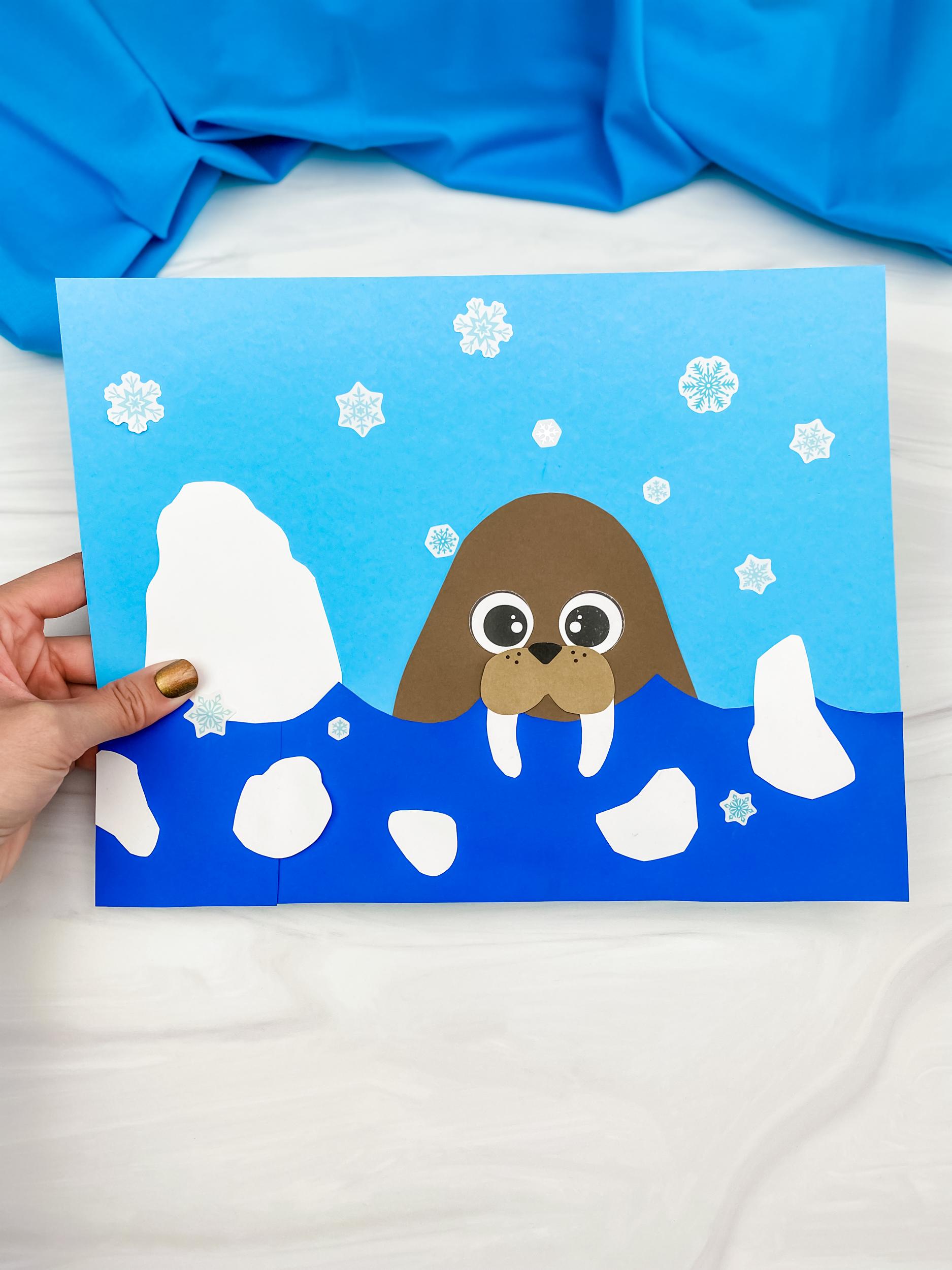 Winter Walrus Craft Template | Artic Animal Cutout | Pre K Animal Art ...