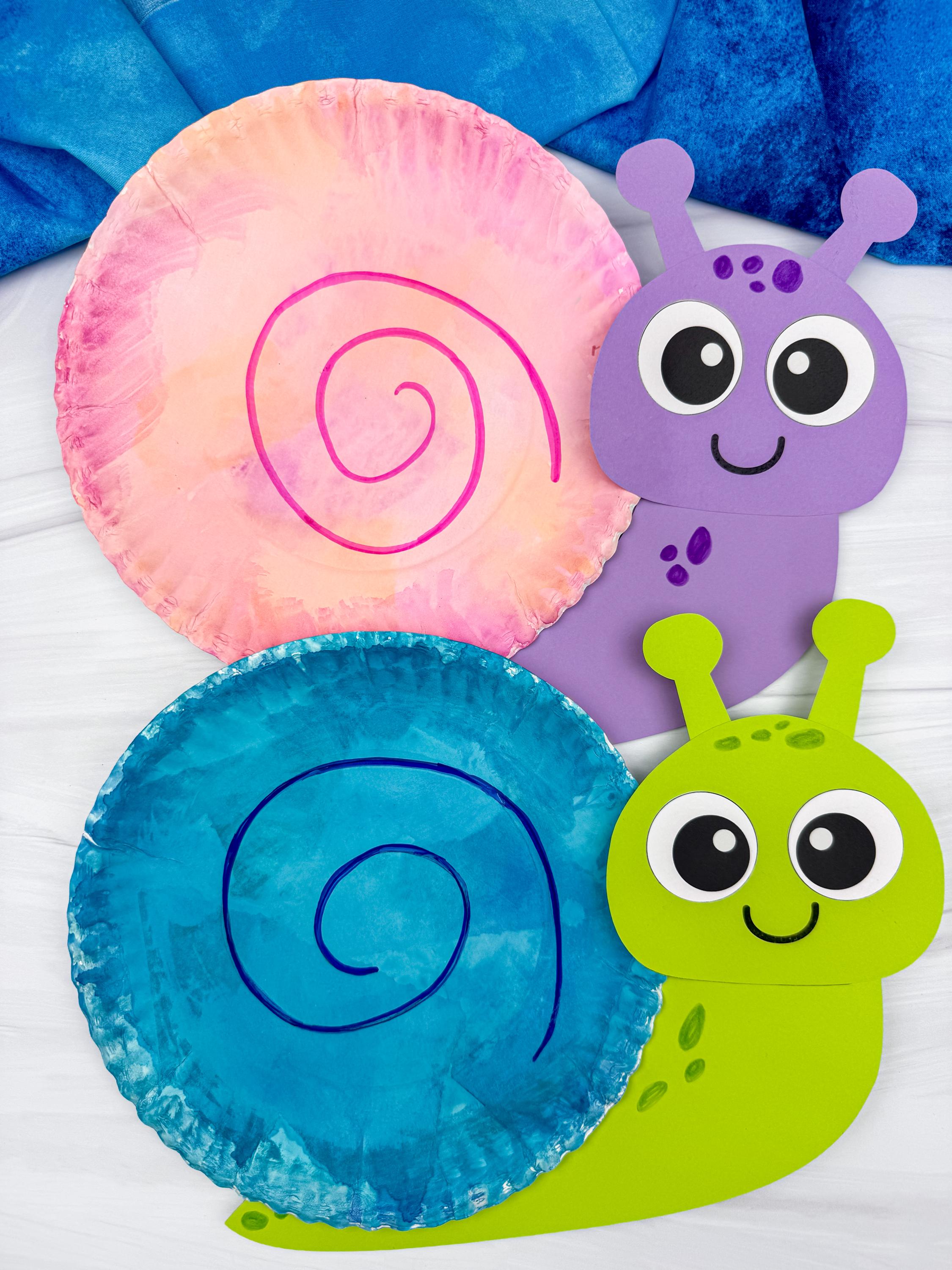 Snail Paper Plate Craft Template | Snail Craft Idea | Insect Unit Craft ...