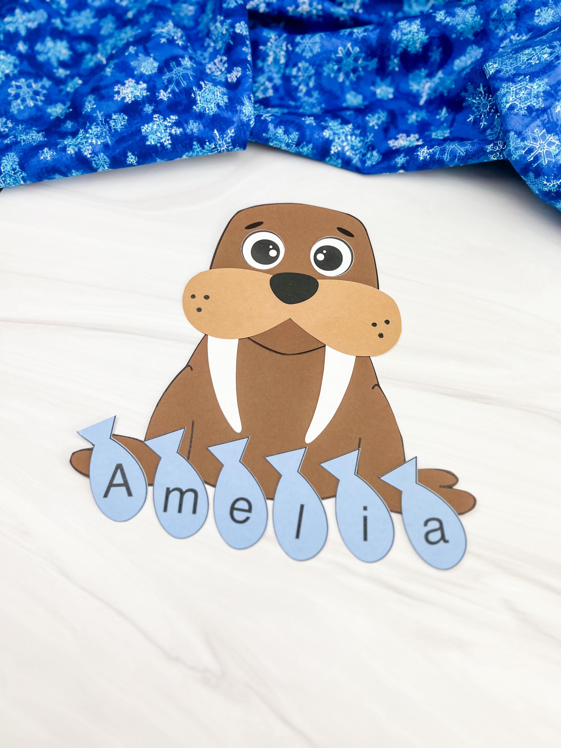 Walrus Name Craft Template | Winter Bulletin Idea | Editable Arctic ...