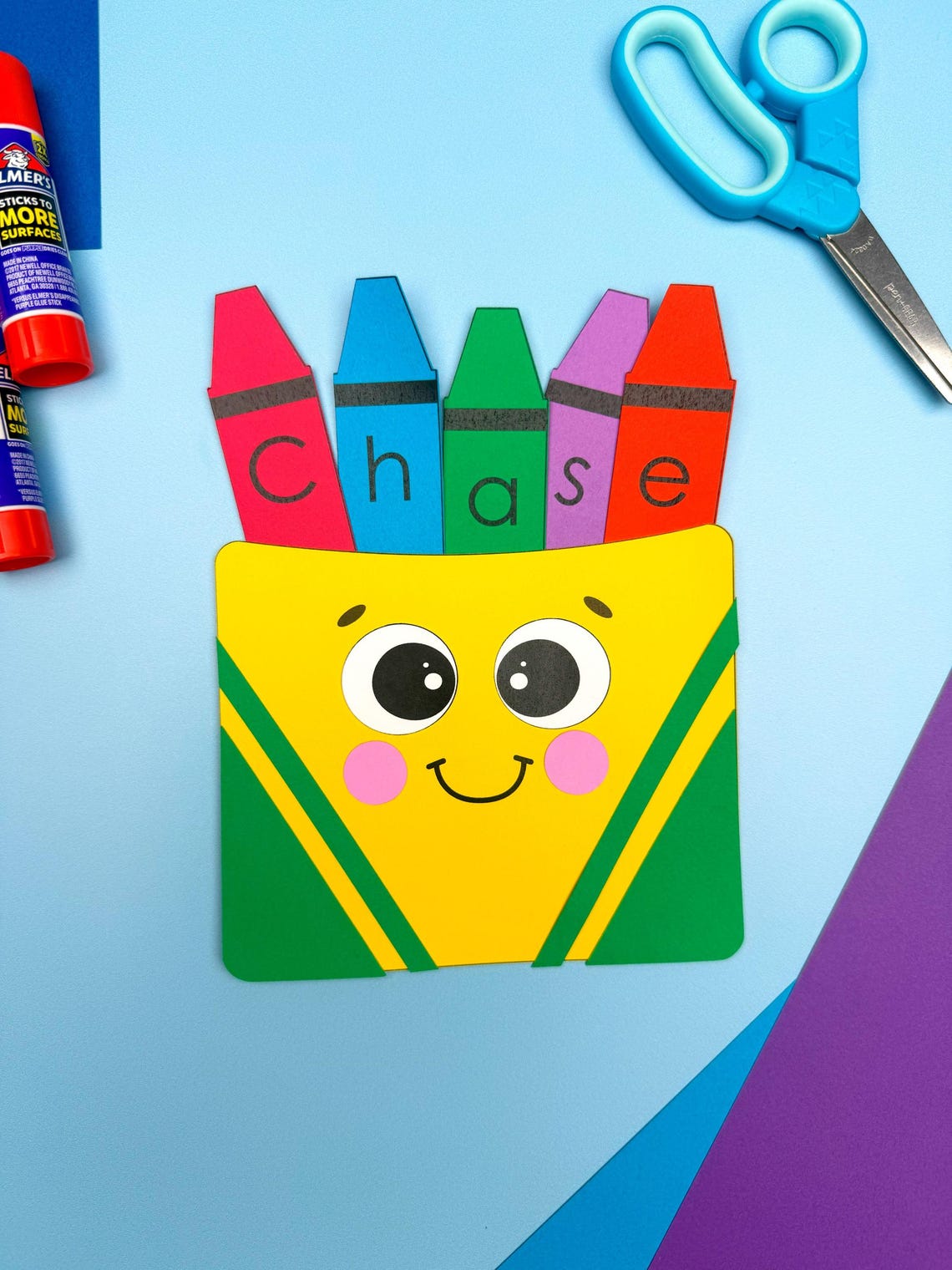 Printable Crayon Box Name Craft Template: Back to School Activity (PDF ...