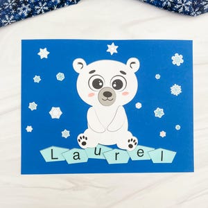 Polar Bear Name Project Template | Winter Literacy Activity | Printable ...