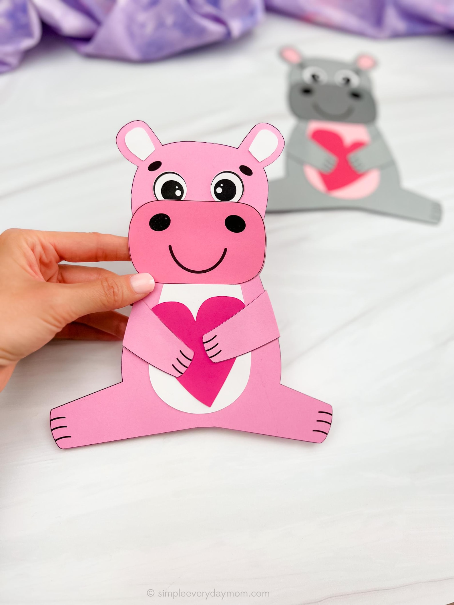 Hippo Valentine Craft Template | Primary Class Craft | Classroom ...