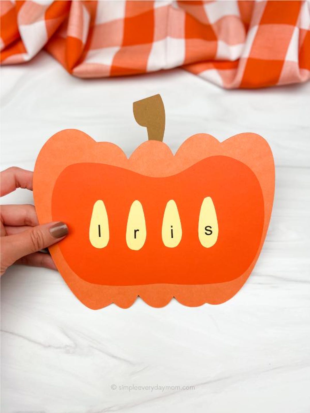 Pumpkin Name Craft Template | Printable Fall Classroom Craft - Etsy