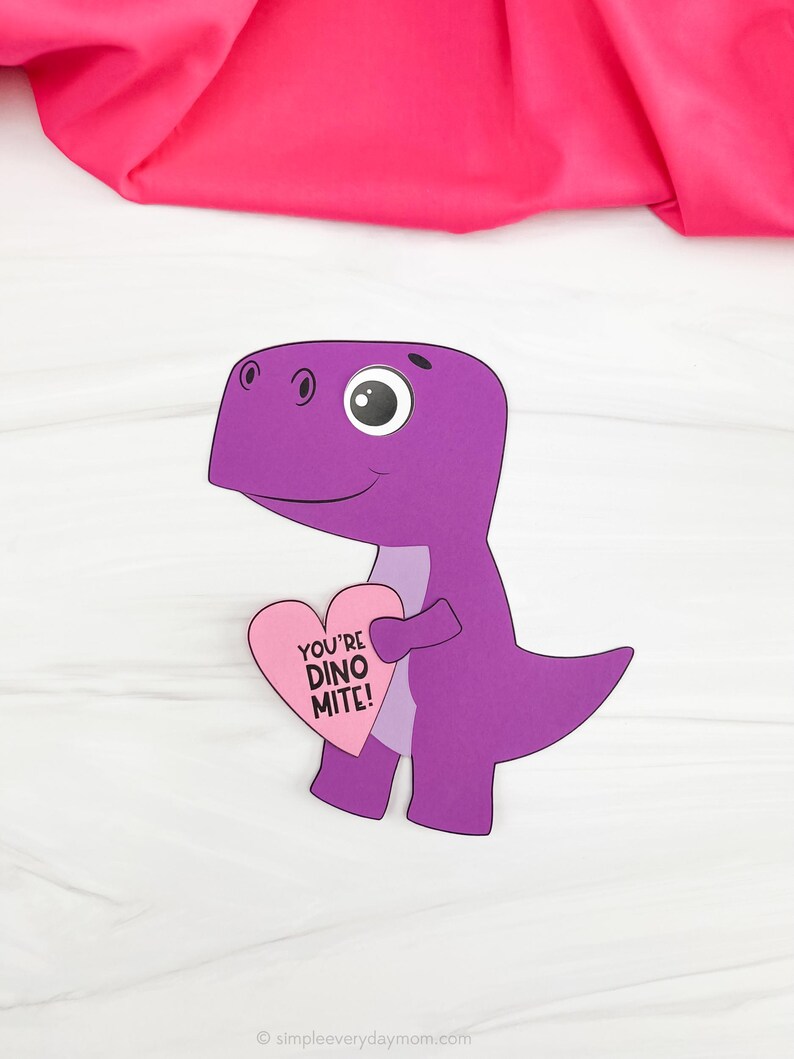 Dinosaur Valentine Craft Template | TK Classroom Craft | Dinosaur Cut ...