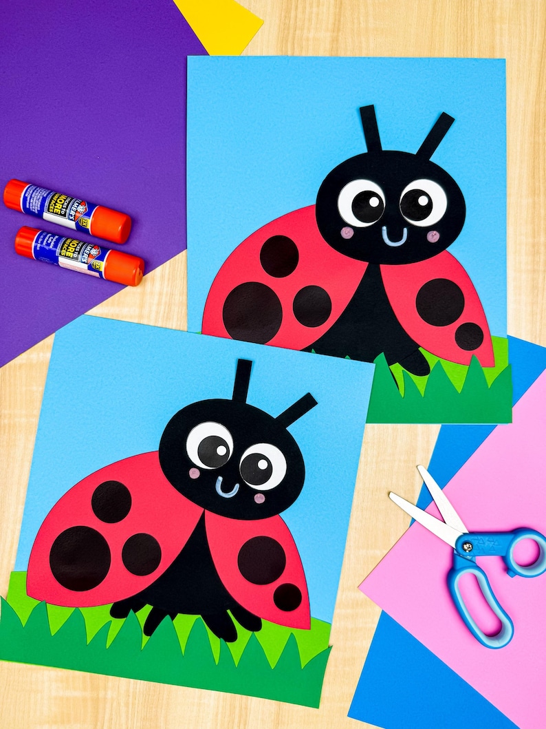 Ladybug Paper Craft Template | Insect Unit Craft | Nature Lesson Craft ...