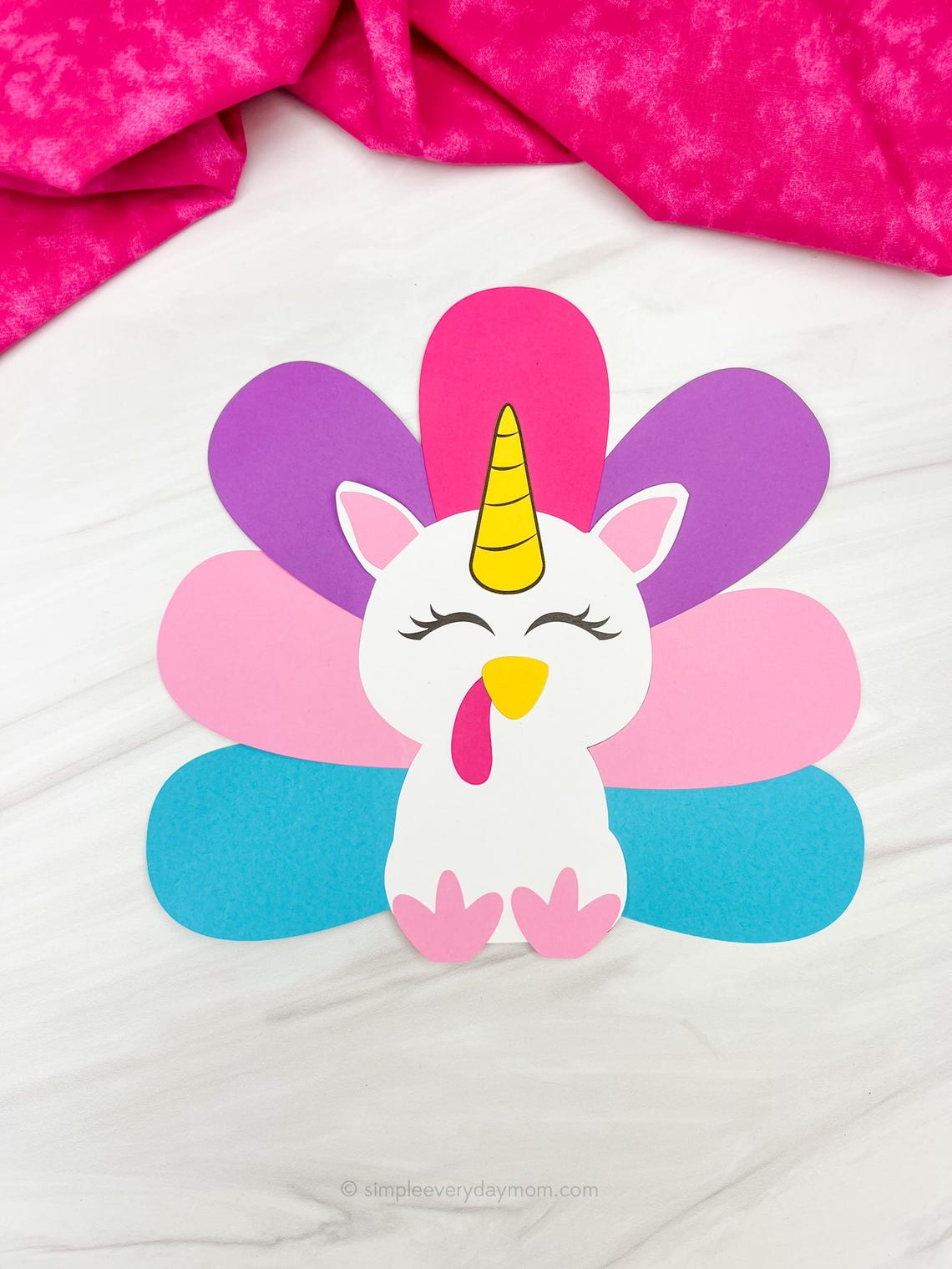 Girl Turkey Disguise Craft Template | Hide the Turkey as A Unicorn ...