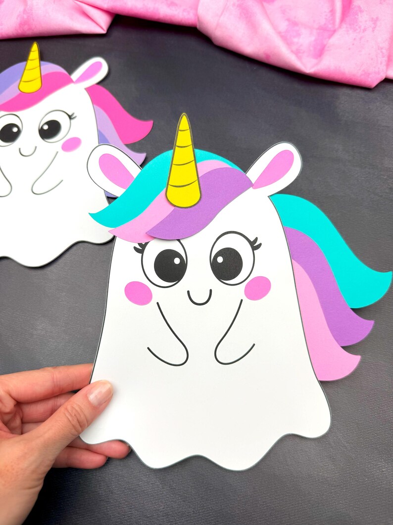 Unicorn Ghost Disguise Craft Template | Printable Halloween Craft for ...