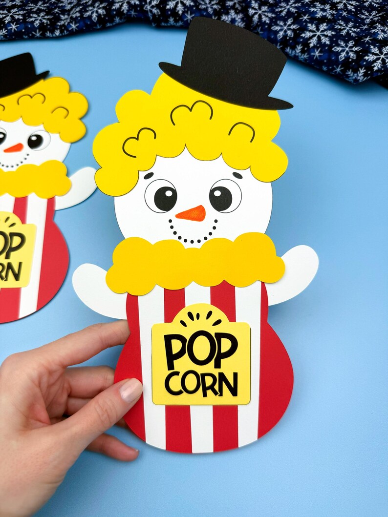 Popcorn Snowman Disguise Kit Template | Winter Disguise Idea | Kids ...