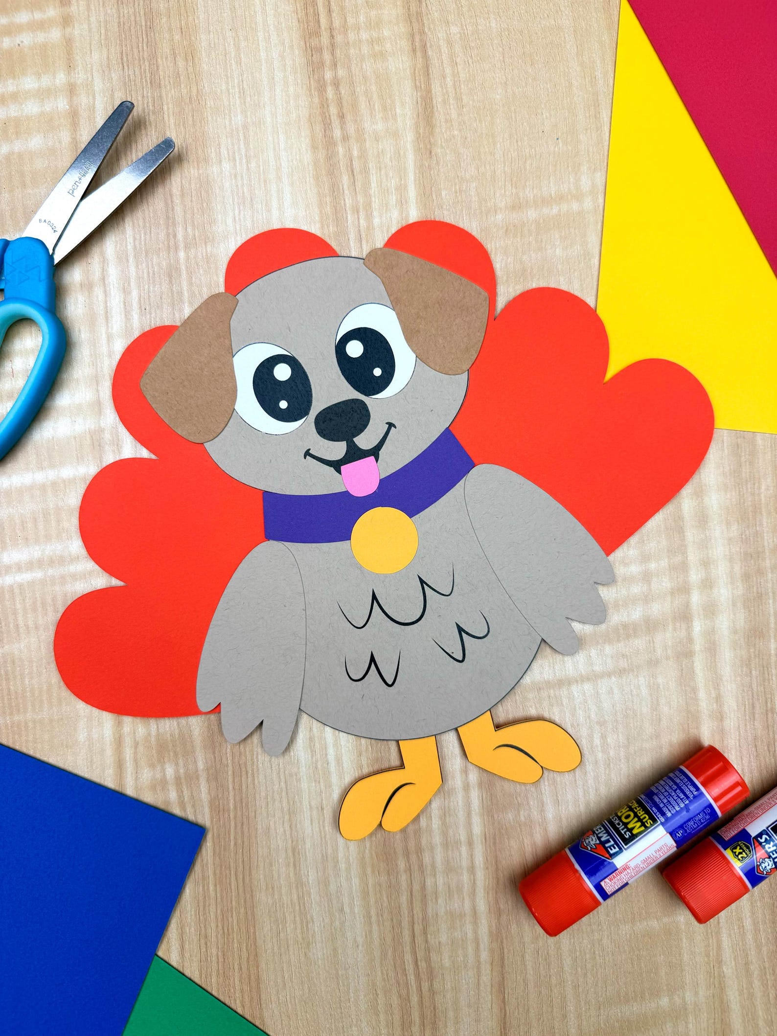Dog Turkey Disguise Craft Template | Hide the Turkey Project ...