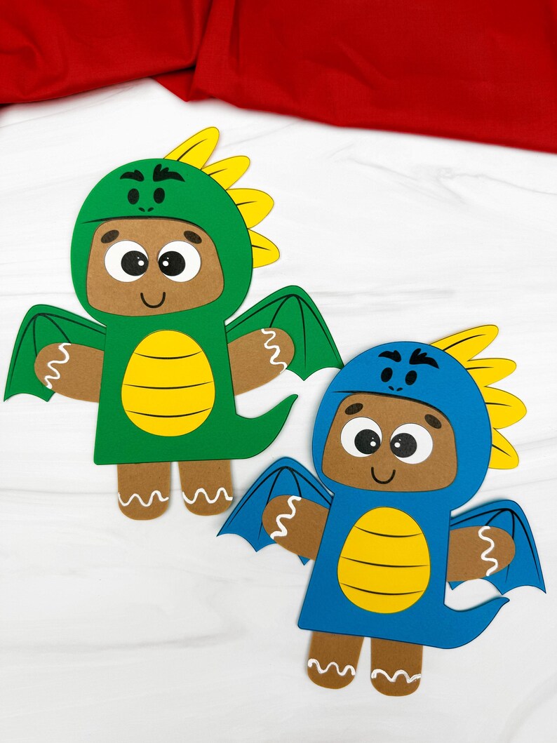 Dragon Gingerbread Man Disguise Craft Template | Dragon Dress up Kit ...