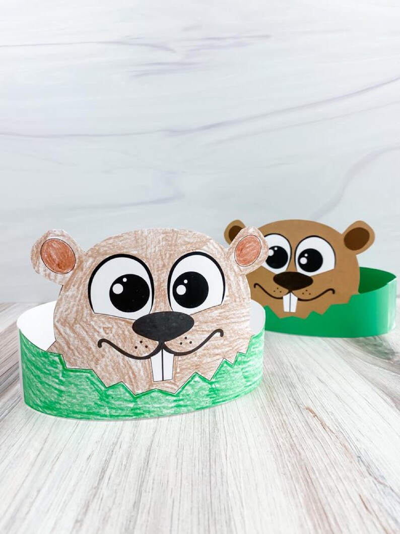 Groundhog Headband Craft Template | Daycare Winter Ideas | Kids ...