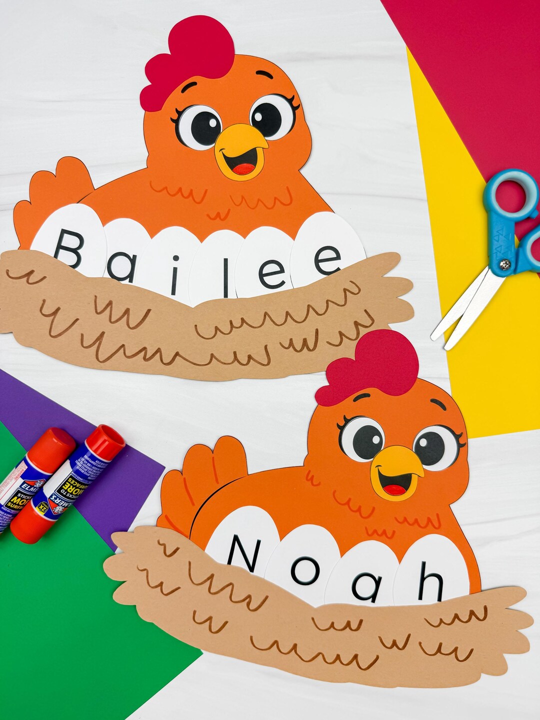Chicken Name Craft Template | Farm Name Activity for Preschool & Pre K ...