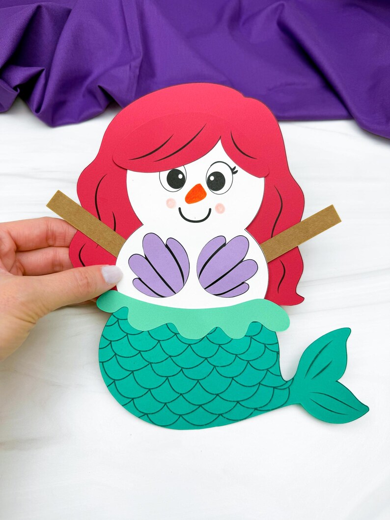 Mermaid Snowman Disguise Craft Template | DIY Disguise Kit for Girls ...