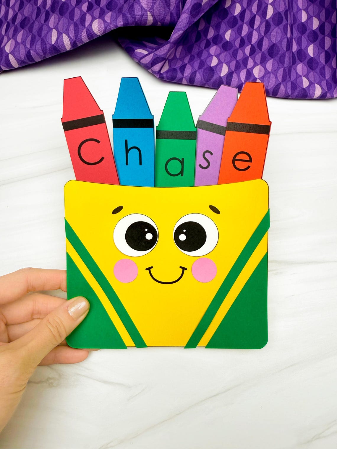 Printable Crayon Box Name Craft Template: Back to School Activity (PDF ...