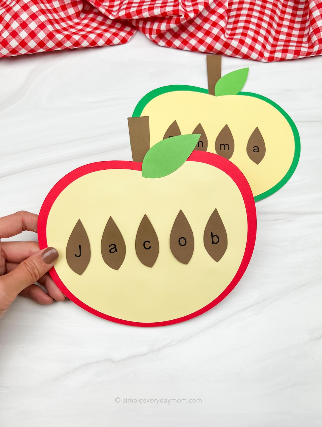 Apple Name Craft Template | Printable Fall or Back to School Activity ...