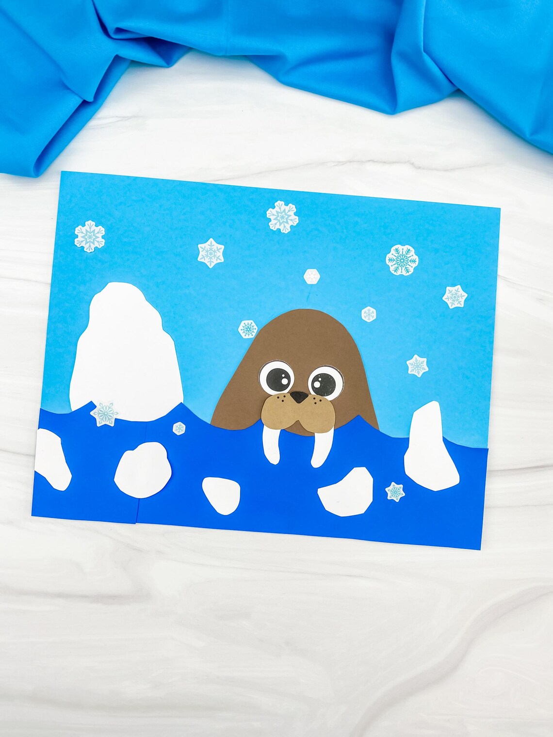 Winter Walrus Craft Template | Artic Animal Cutout | Pre K Animal Art ...