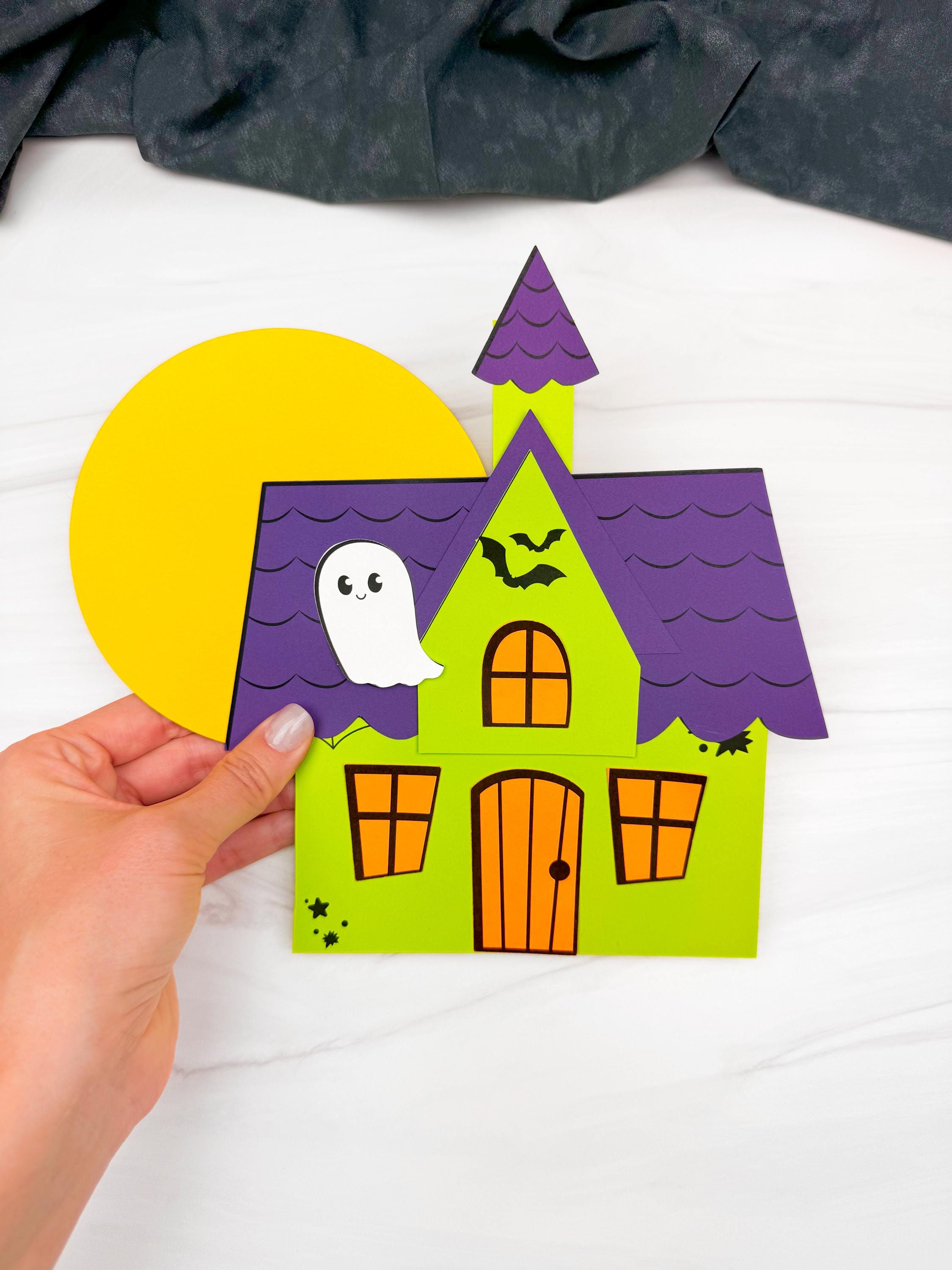 Haunted House Paper Craft Template | Printable Halloween Activity for ...