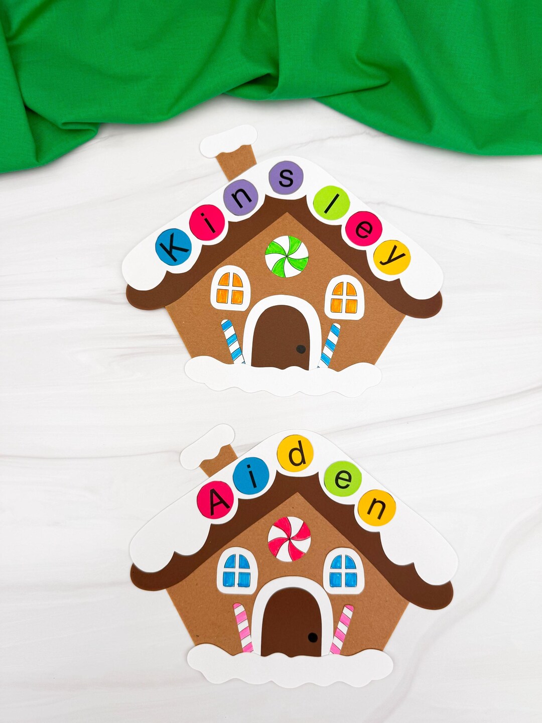 Gingerbread House Name Craft Template | Class Centers Craft | Holiday ...