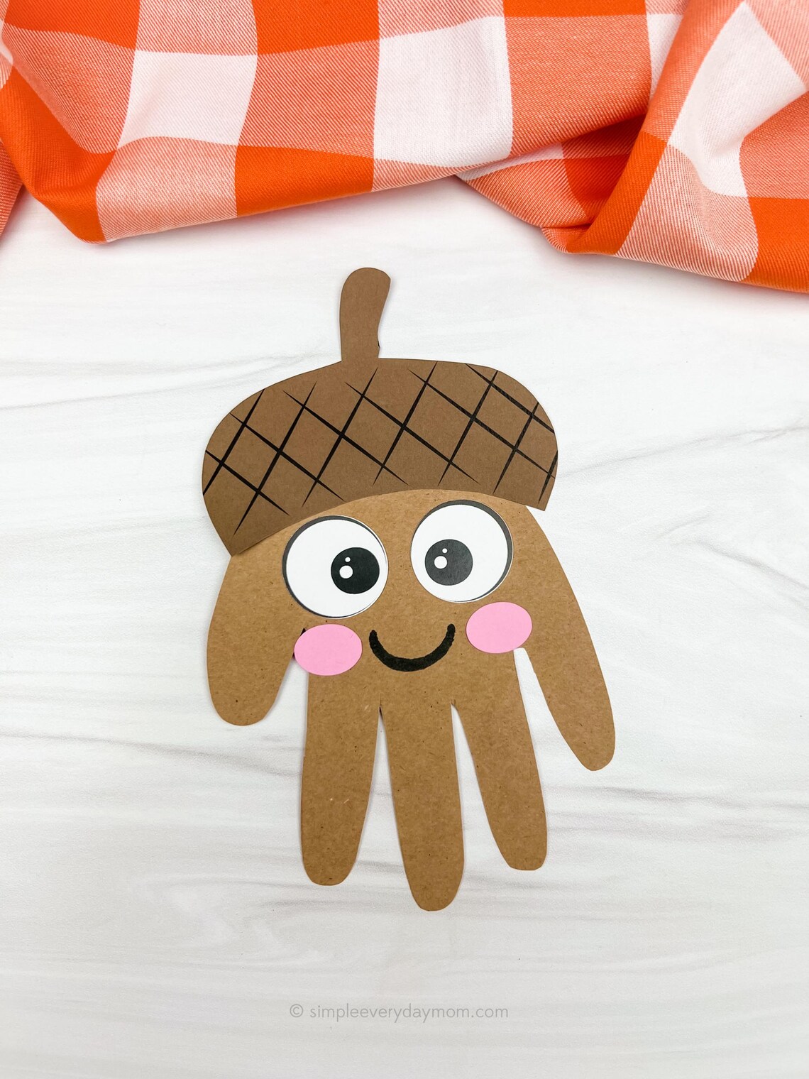 Handprint Acorn Craft Template | Fun Fall Classroom Activity for Kids ...