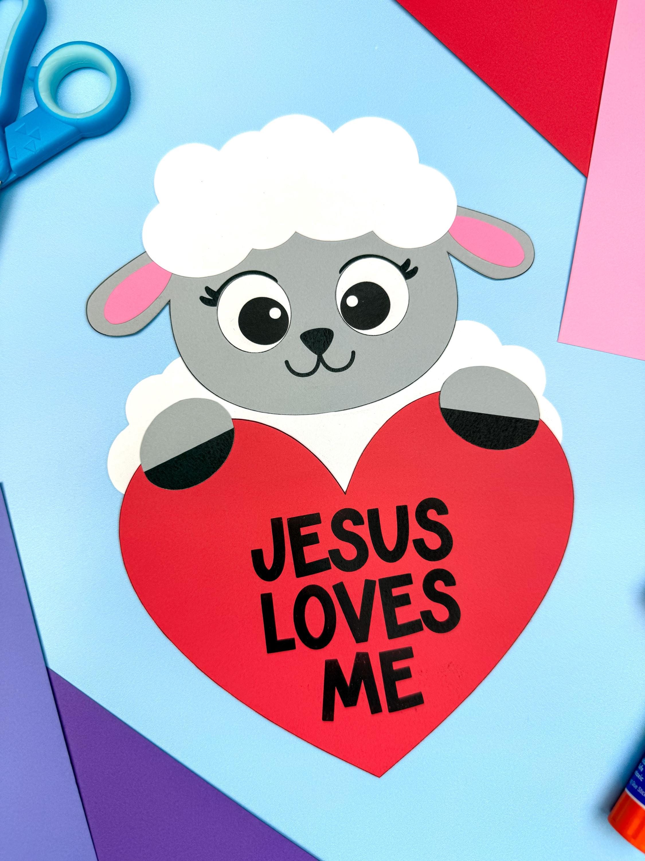 Jesus Loves Me Valentine Craft Template | - Etsy