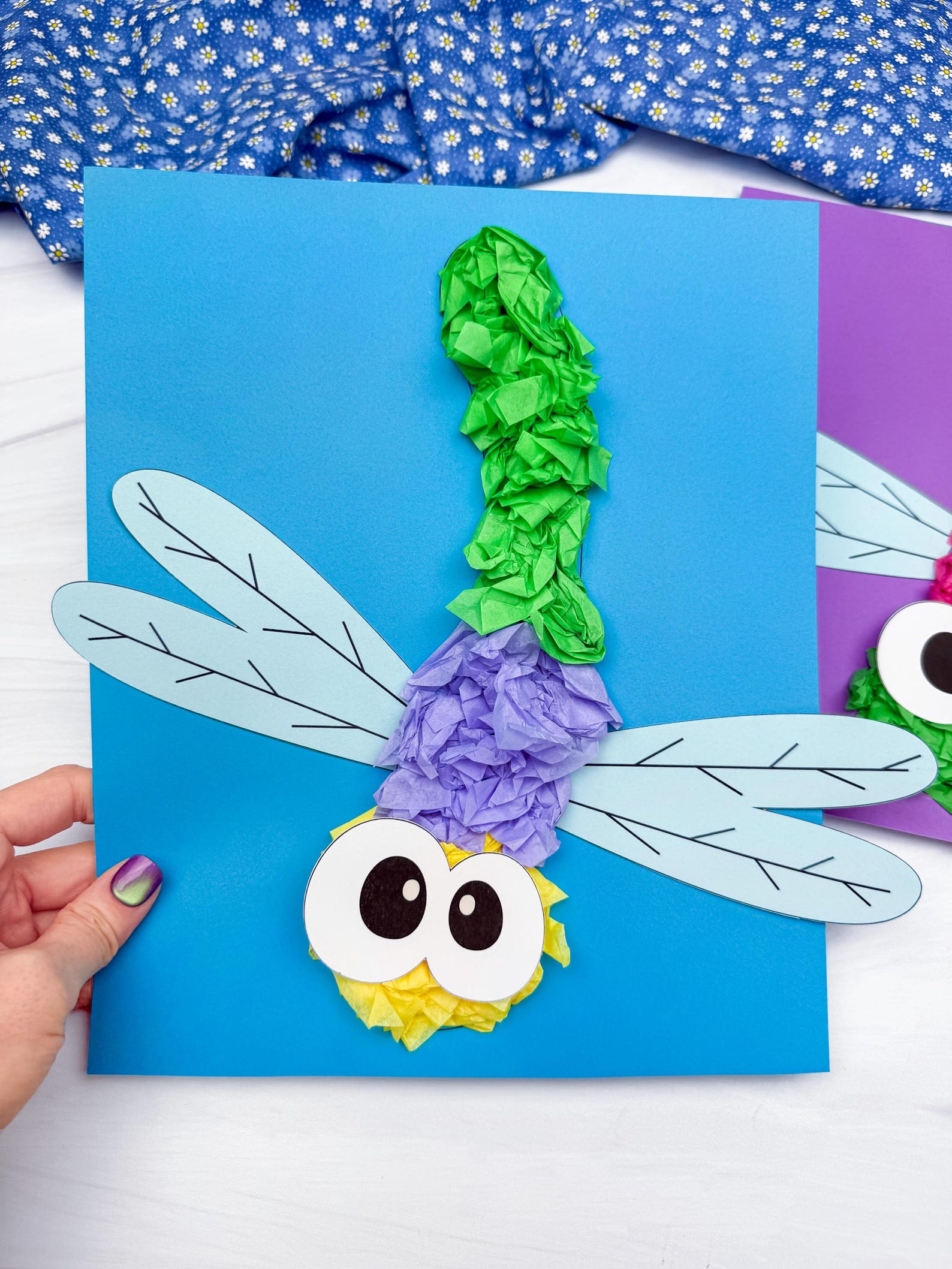 Dragonfly Tissue Paper Craft Template | Low Prep Art Idea | Pond Unity ...