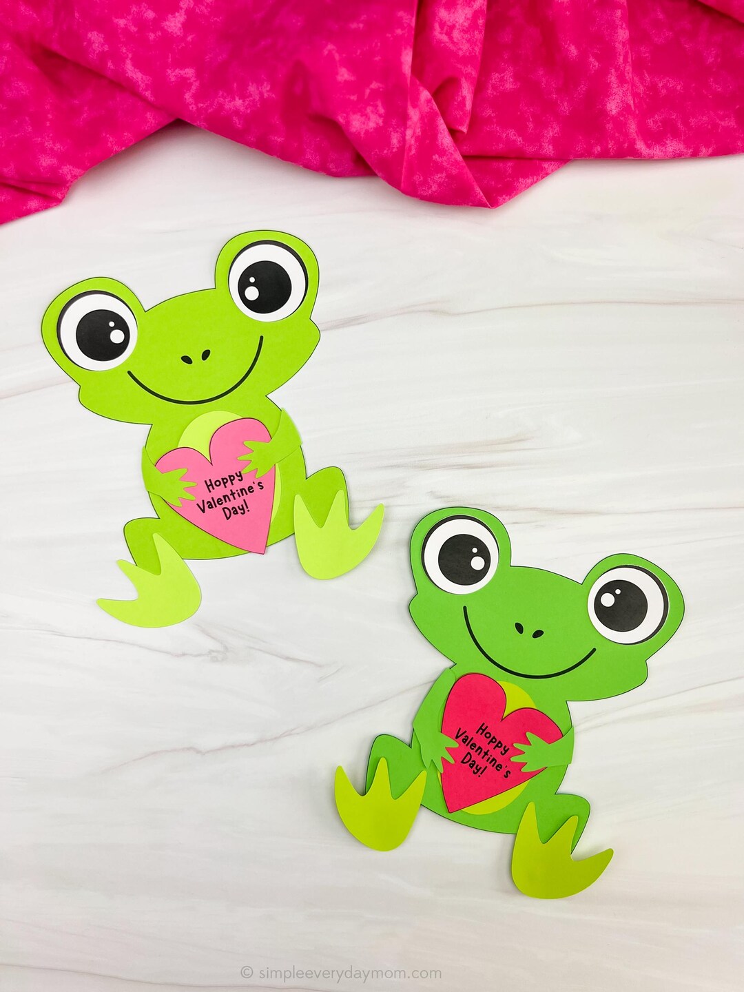 Frog Valentine Craft Template | Froggy Hearts Craft | Elementary ...
