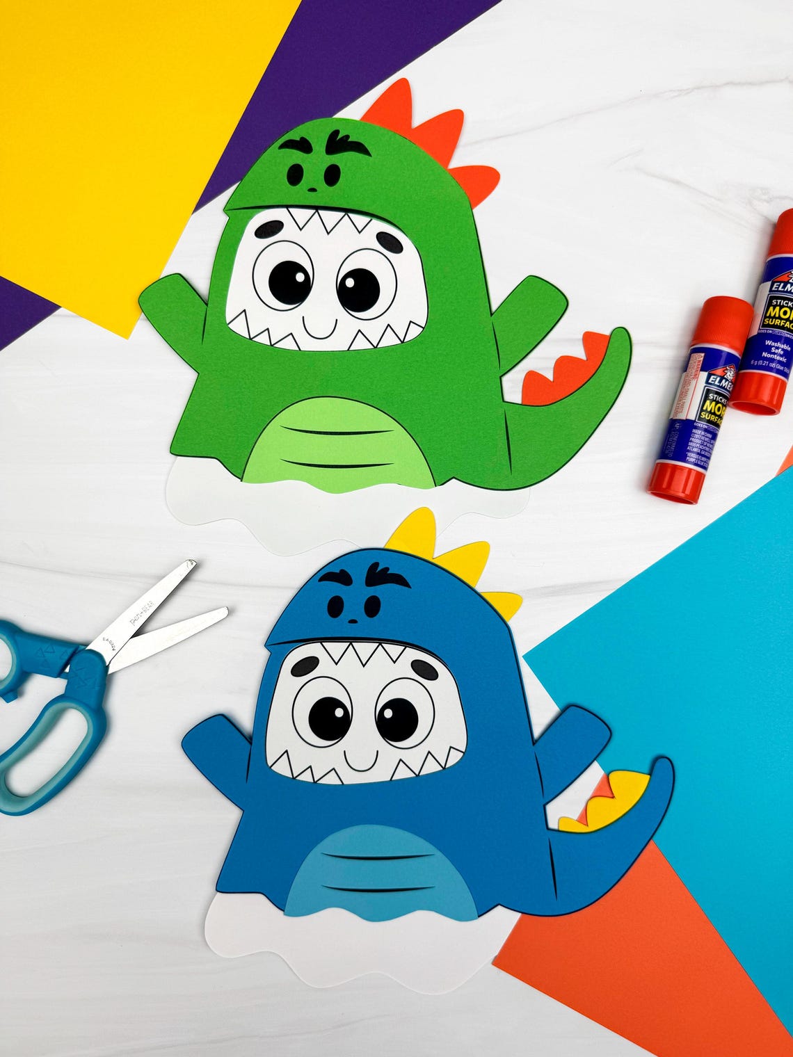 Dinosaur Disguise a Ghost Craft Template – Printable Halloween Activity ...