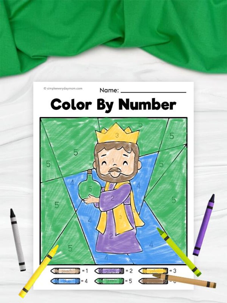Christmas Nativity Color by Number Worksheets | Manger Color Sheets ...