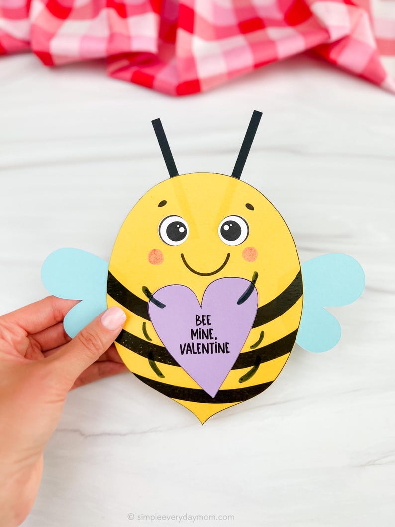 Bee Valentine Craft Template | Make Your Own Bee Activity | Group Craft ...