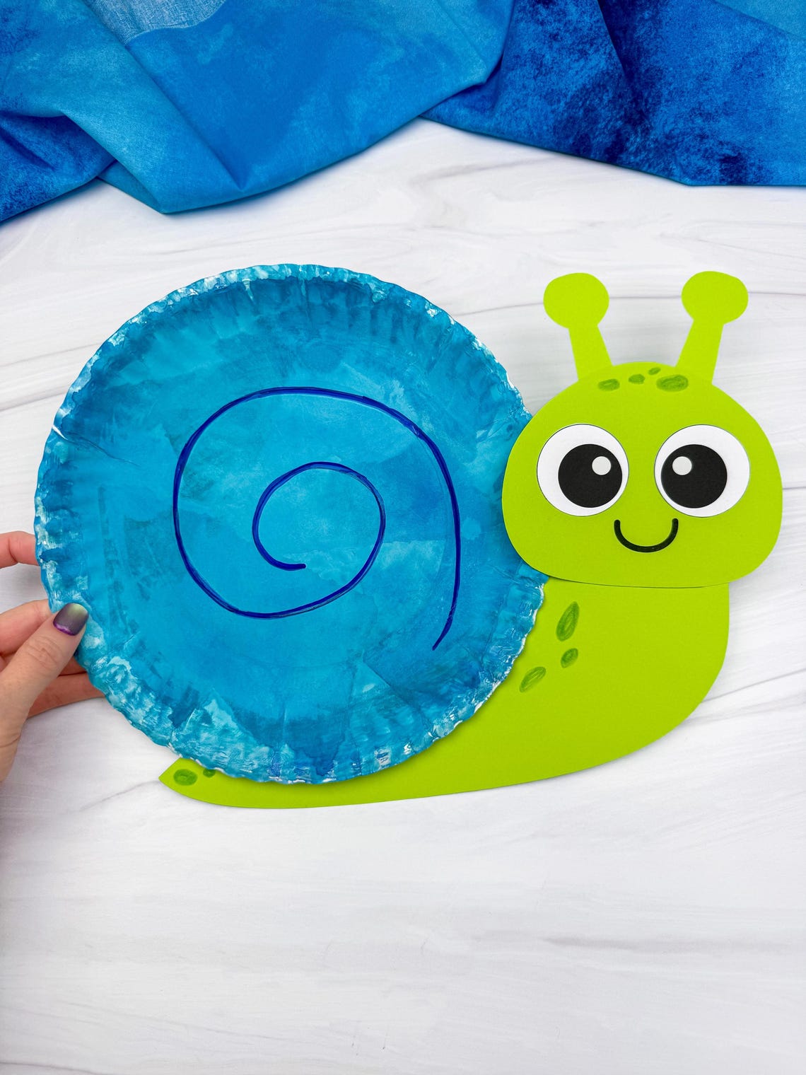 Snail Paper Plate Craft Template | Snail Craft Idea | Insect Unit Craft ...