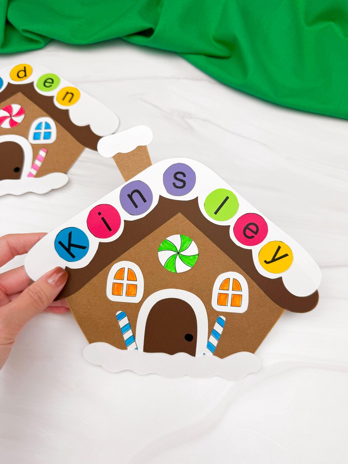 Gingerbread House Name Craft Template | Class Centers Craft | Holiday ...