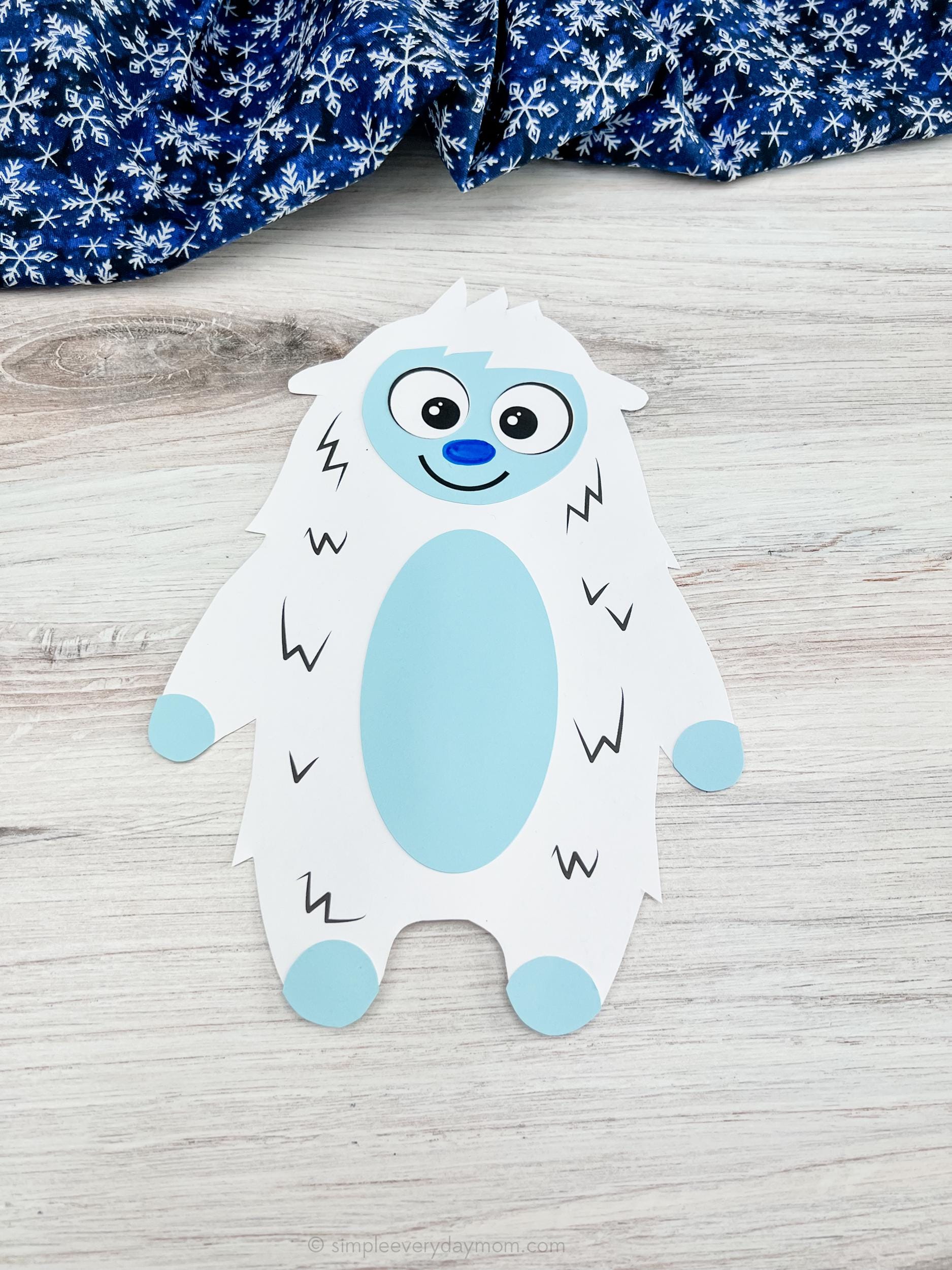 Abominable Snowman Craft Template | Daycare Winter Idea | Classroom ...