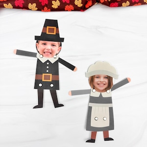 Pilgrim Photo Printable | Class Centers Craft | Fun Thanksgiving ...