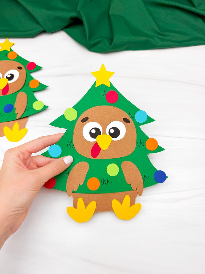 Christmas Tree Turkey Disguise Craft Template | Hide the Turkey ...