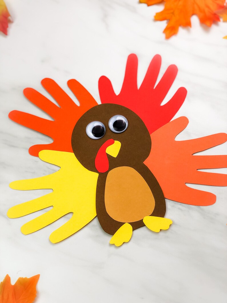 Handprint Turkey Craft Template | Thanksgiving Keepsake Activity for ...