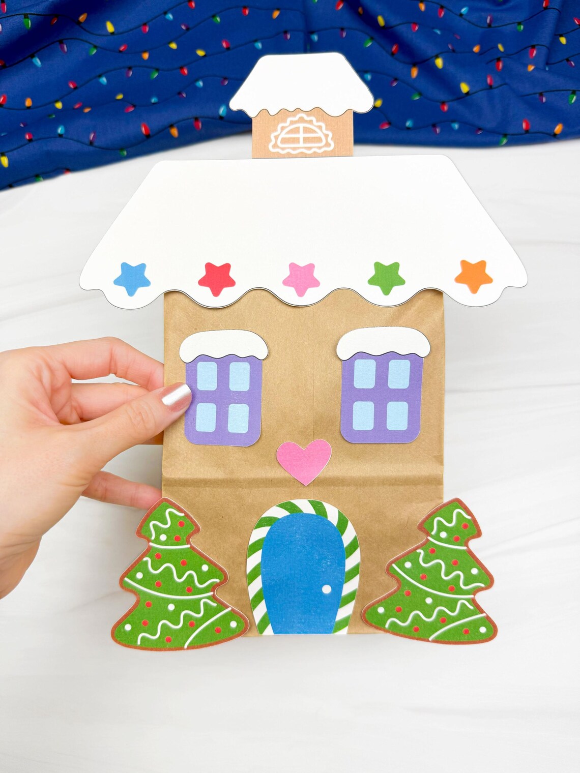 Printable Gingerbread Paper Bag House Kit | Christmas Classroom Craft ...