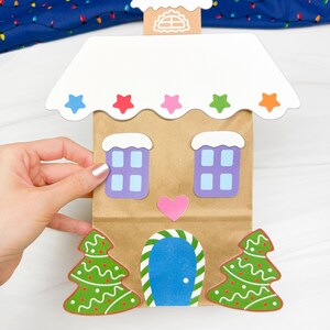 Printable Gingerbread Paper Bag House Kit | Christmas Classroom Craft ...