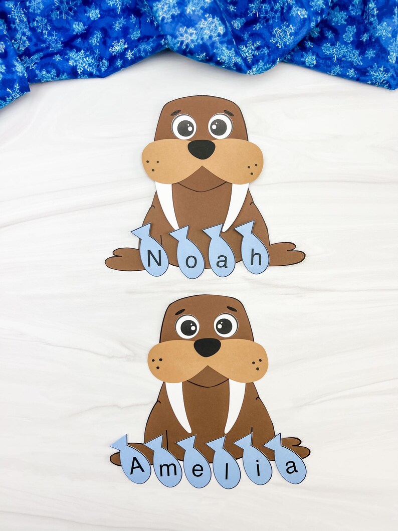 Walrus Name Craft Template | Winter Bulletin Idea | Editable Arctic ...