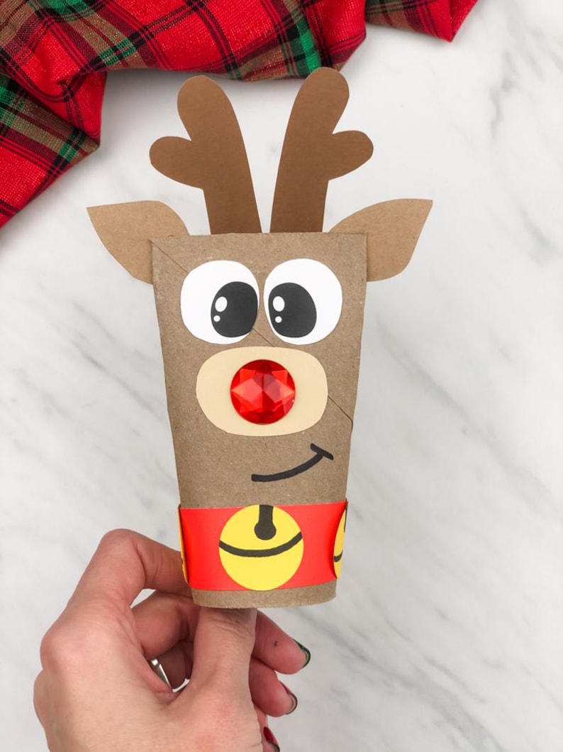 Toilet Roll Reindeer Craft Template | Printable Christmas Activity for ...