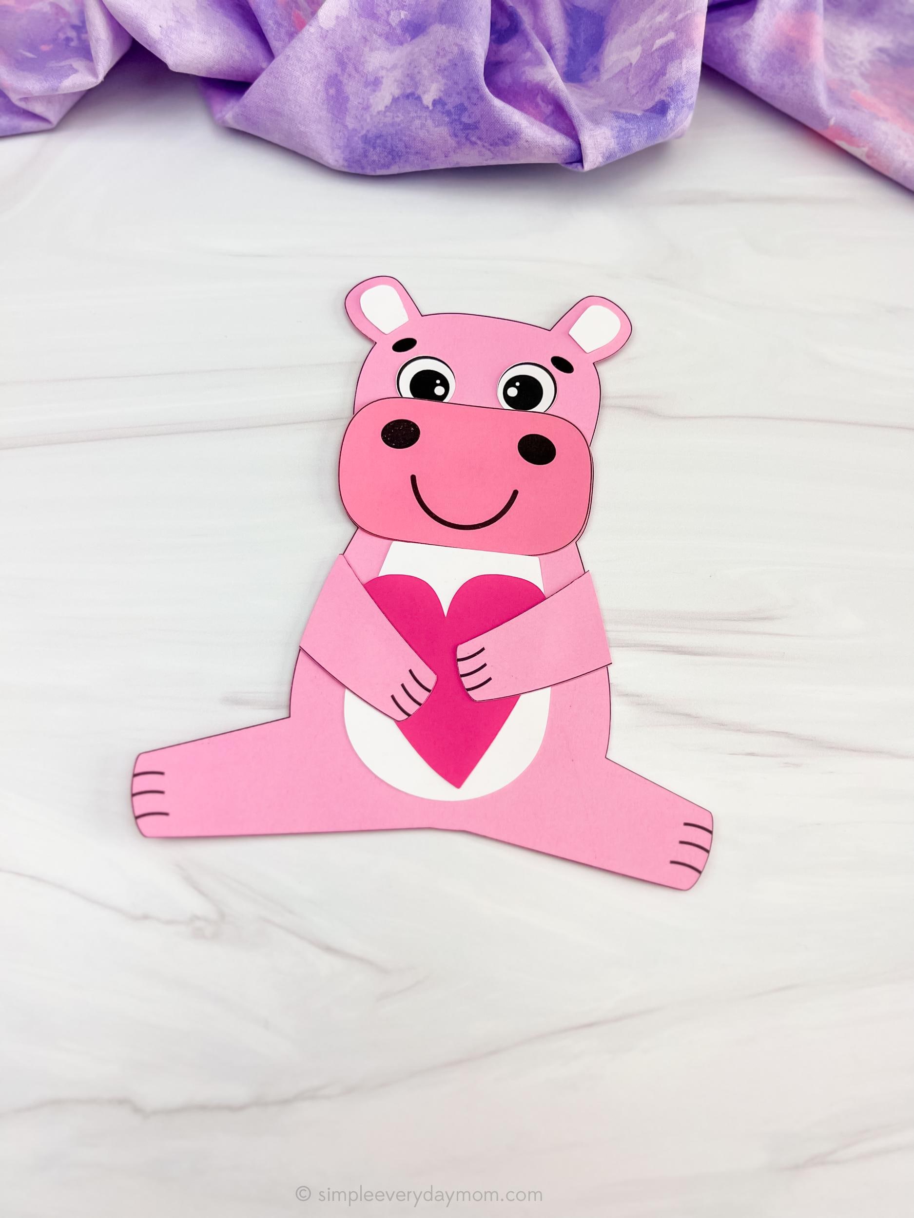 Hippo Valentine Craft Template | Primary Class Craft | Classroom ...