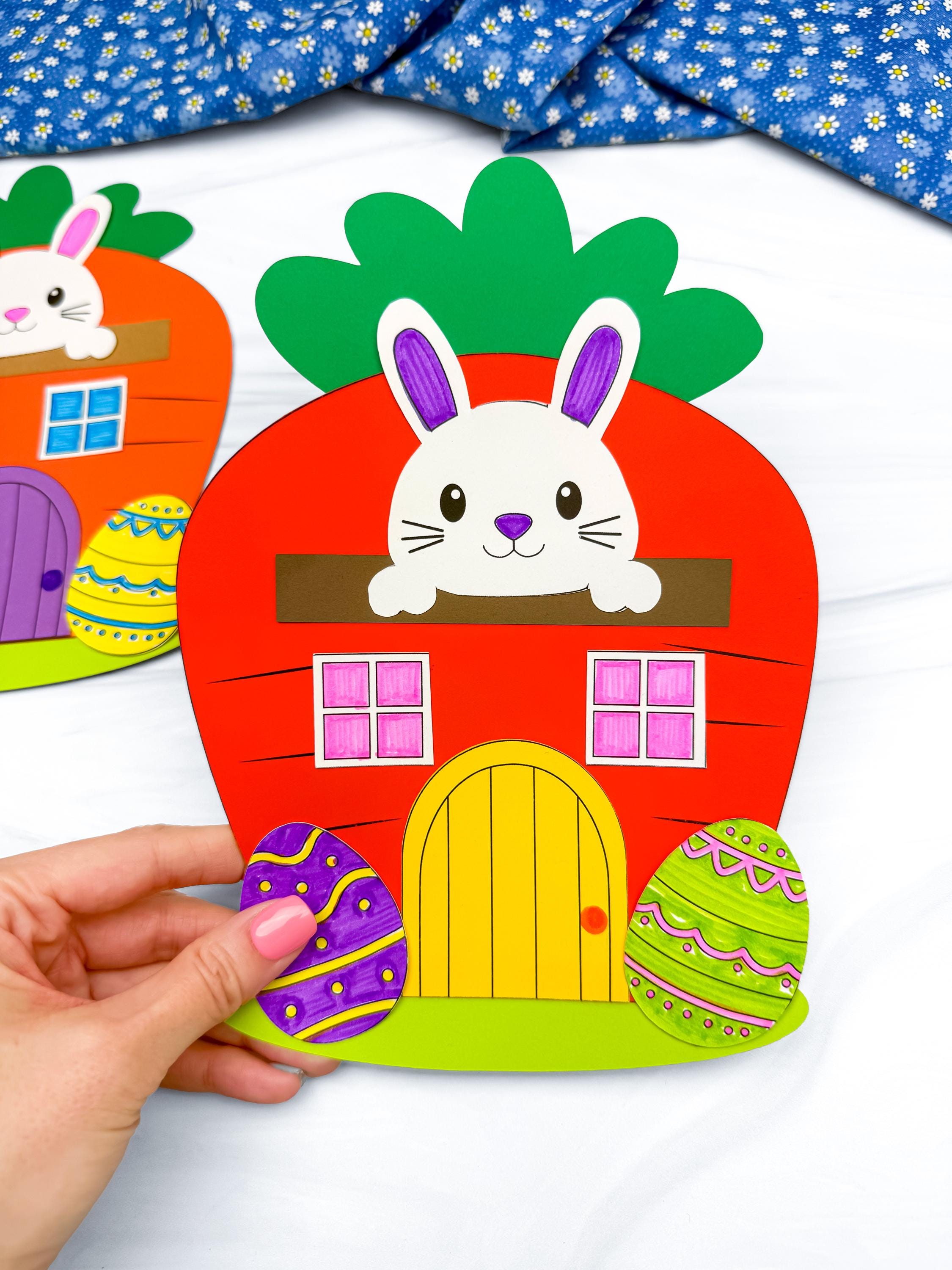 Easter Bunny House Craft Template | Build A Bunny House | Pre K Easter ...