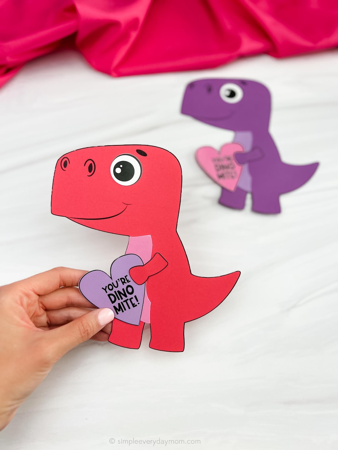 Dinosaur Valentine Craft Template | TK Classroom Craft | Dinosaur Cut ...