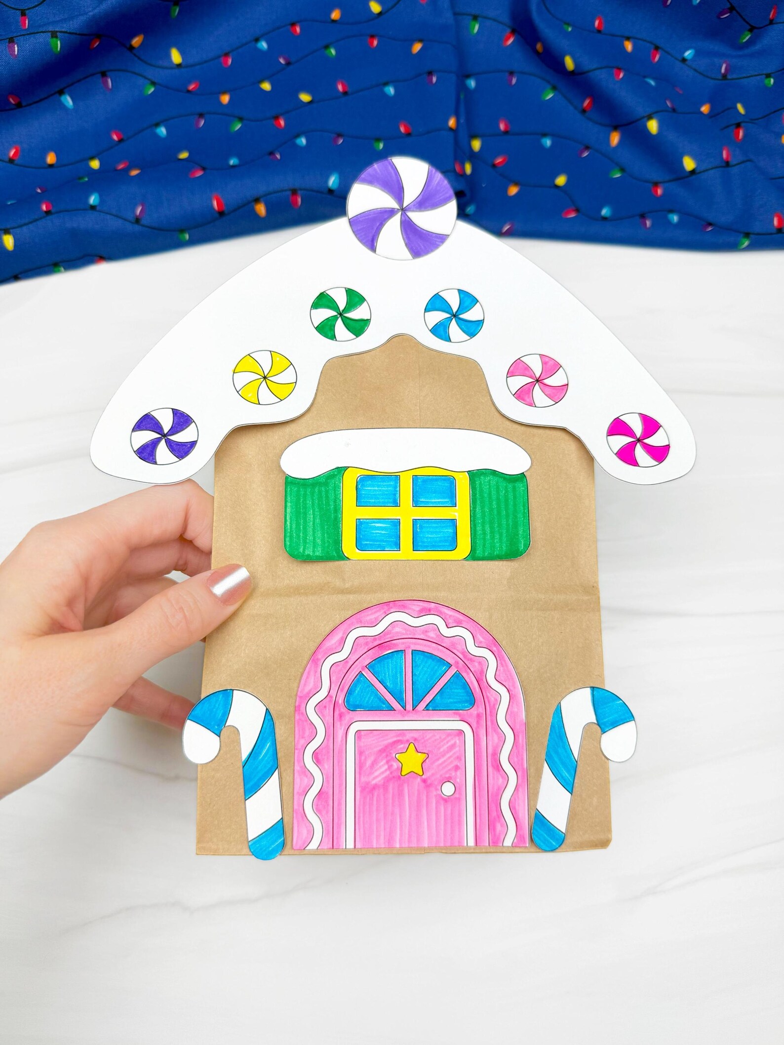 Printable Gingerbread Paper Bag House Kit | Christmas Classroom Craft ...