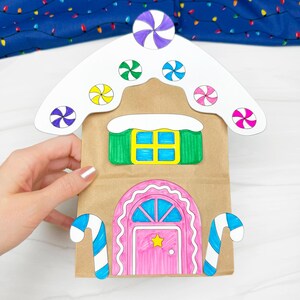 Printable Gingerbread Paper Bag House Kit | Christmas Classroom Craft ...
