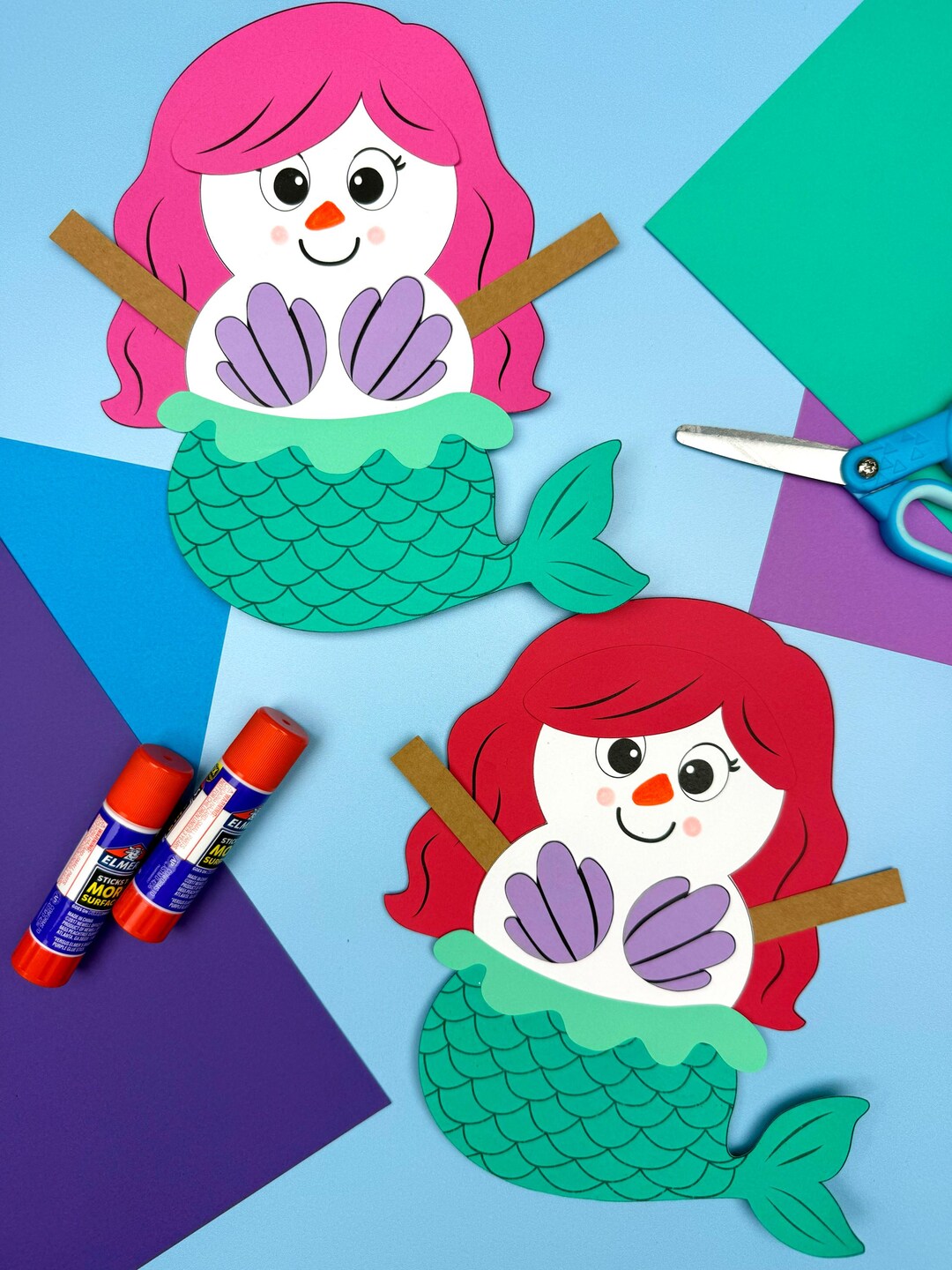 Mermaid Snowman Disguise Craft Template | DIY Disguise Kit for Girls ...