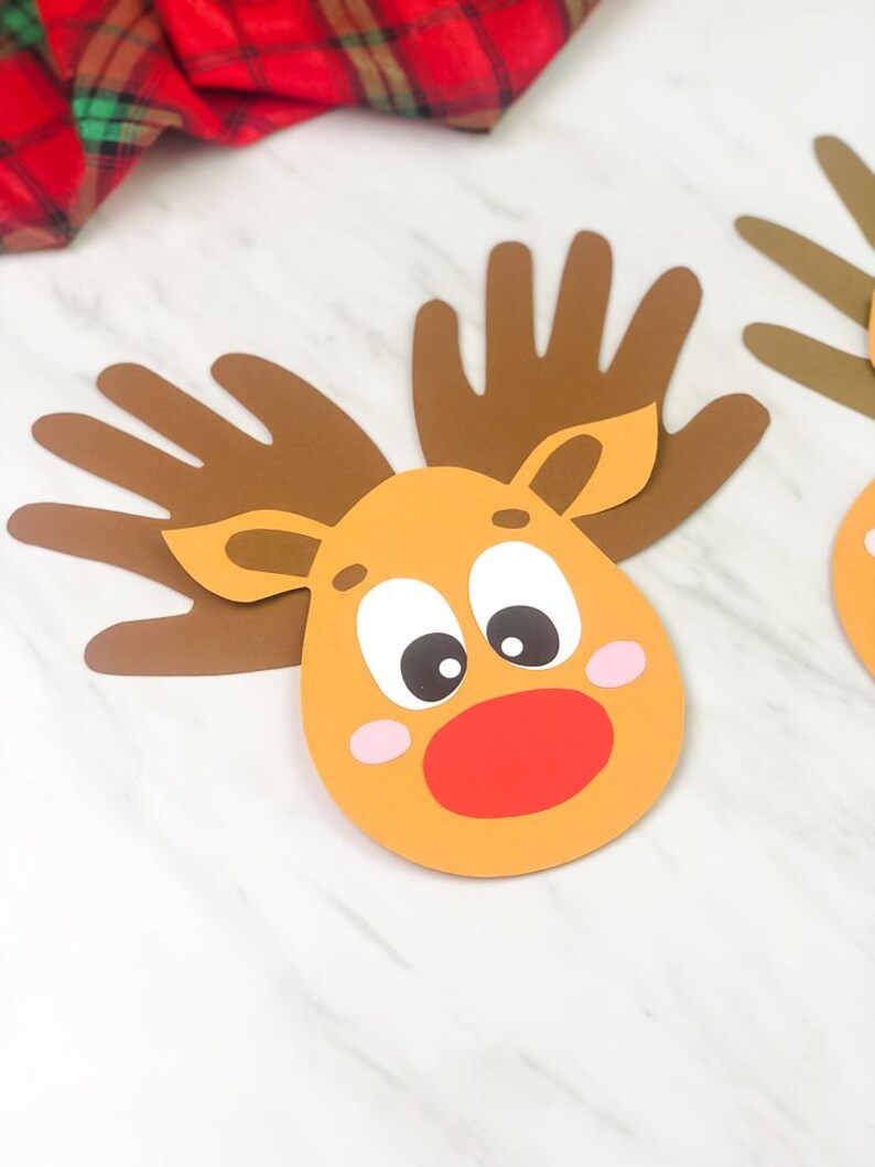Handprint Reindeer Craft Template | Printable Christmas Keepsake ...
