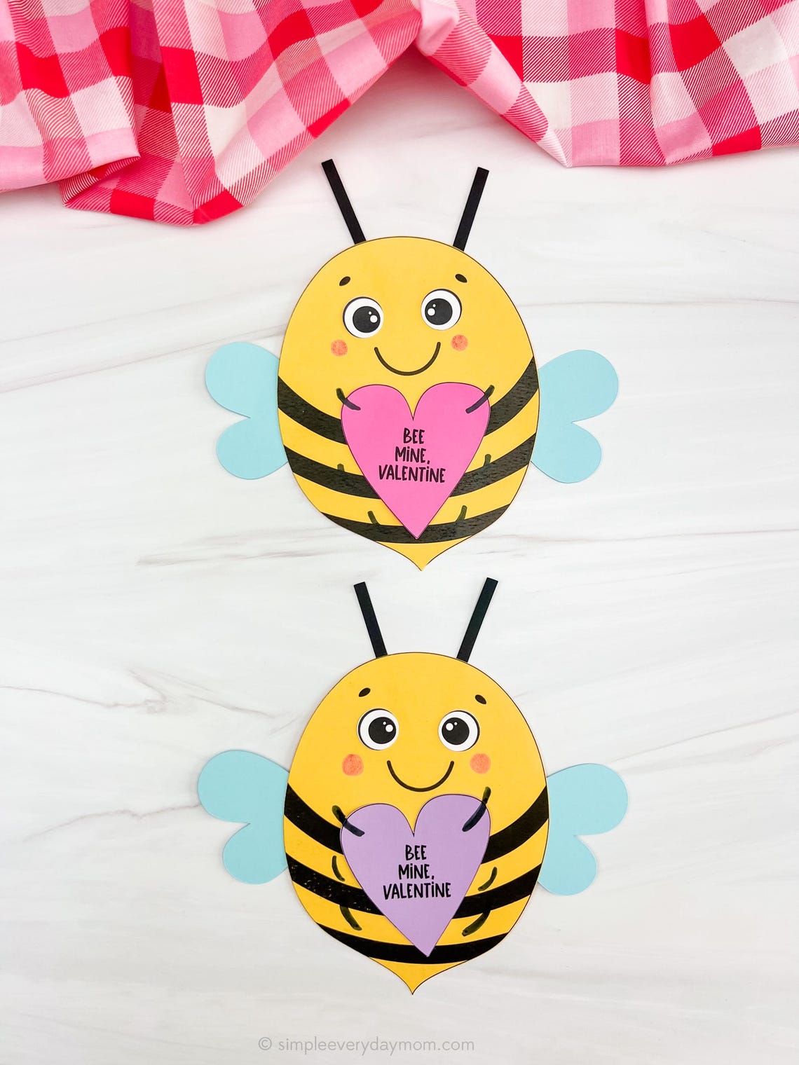 Bee Valentine Craft Template | Make Your Own Bee Activity | Group Craft ...