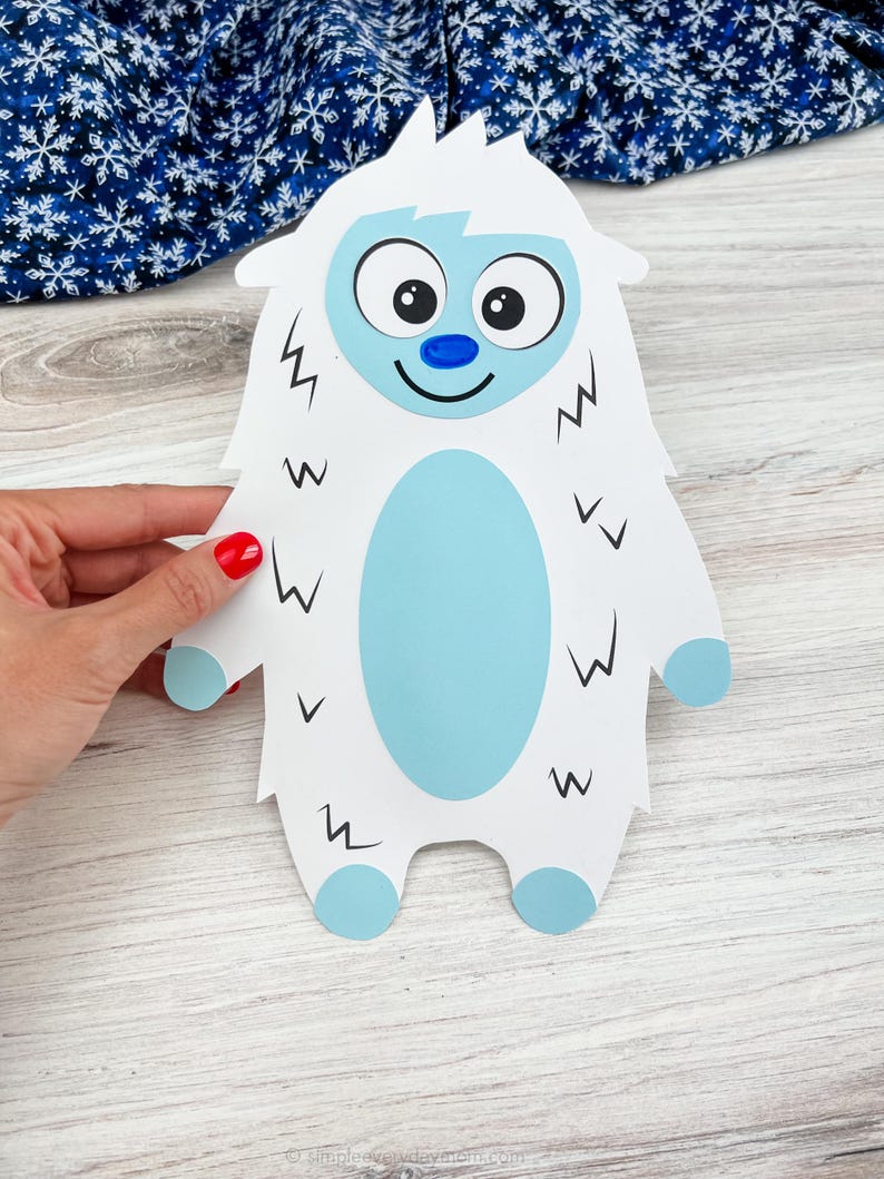 Abominable Snowman Craft Template | Daycare Winter Idea | Classroom ...