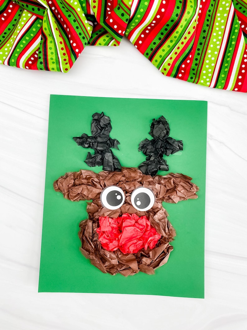 Reindeer Craft Template for Kids | Fine Motor Christmas Activity for ...